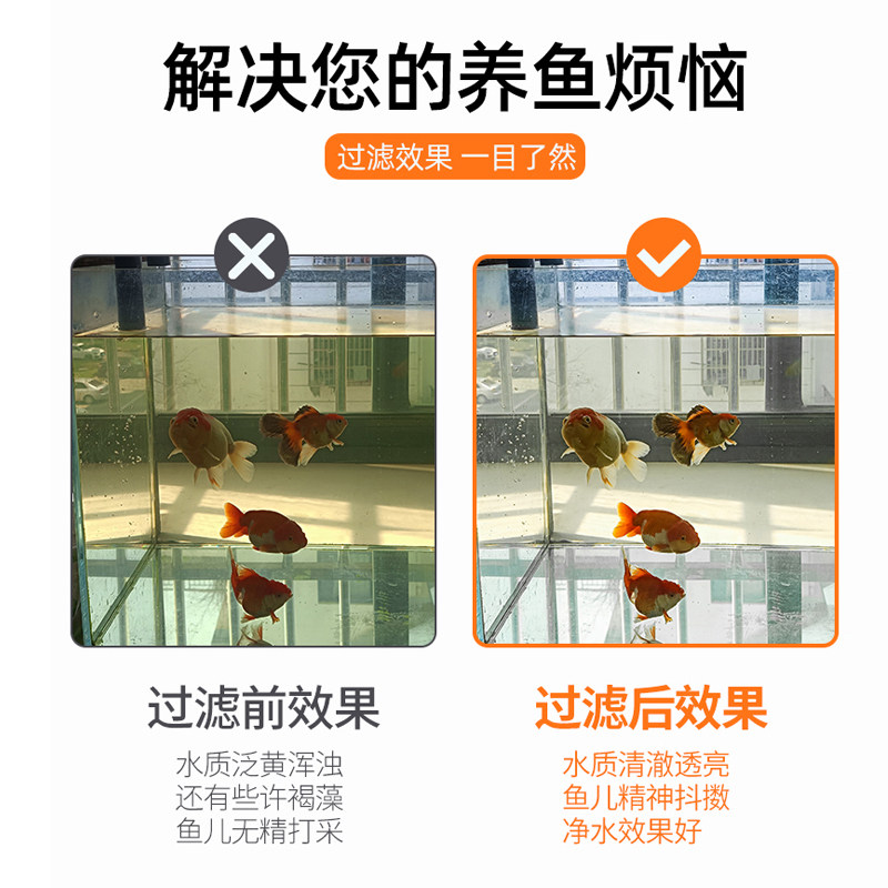 周转箱过滤箱鱼缸过滤盒设备鱼池水循环系统滴流盒装置上滤三合一