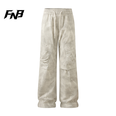 FNB2026新款扎染阔腿工装裤