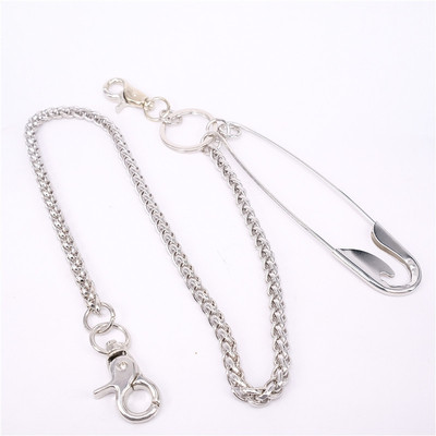 极速New Punk Big Pin Panuts Chain Steet Hip Hop Waist Chain