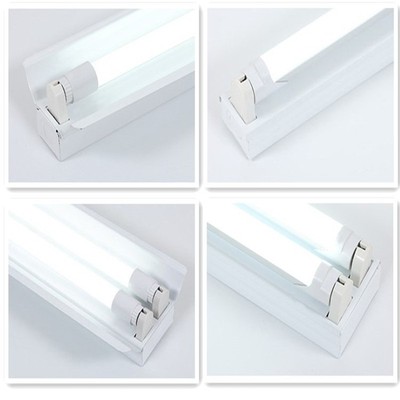 t8led灯管支架全套1.2米单管双管带罩平盖家用老式灯架日光灯光源