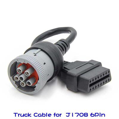 Truck Cable OBD1 to OBD2 forJ1708德驰6Pin female to OBD2 16P