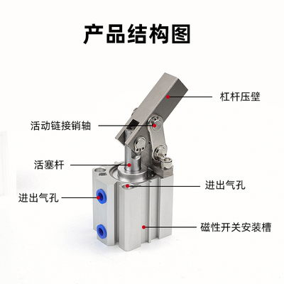 ALC/JGL杠杆气缸ALC/JGL-25/32/40/50/63双压板压紧下压夹紧气缸