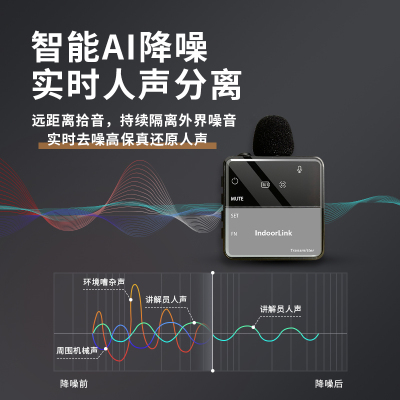 IndoorLink无线讲解器一对多政企接待高端会议企业培训工厂参观双