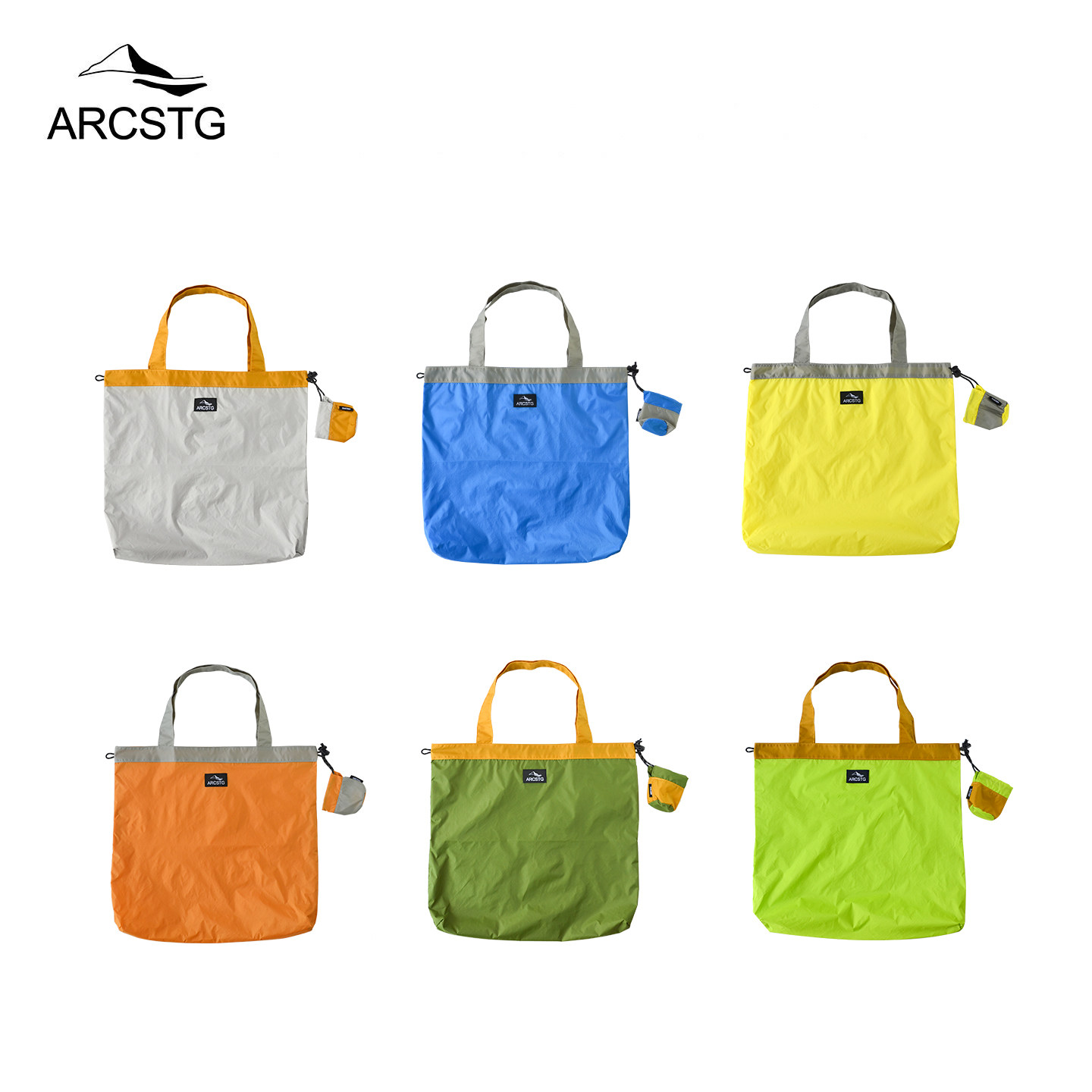 ARCSTG云帆便携手提袋户外折叠收纳袋大容量环保购物袋时尚买菜包