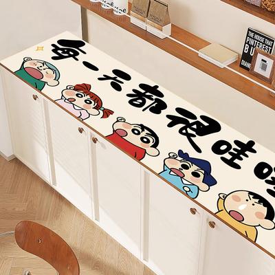 蜡笔小新餐柜玄关柜保护垫子入户鞋柜吸水凉垫台面电视柜餐桌垫布