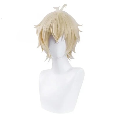 Mikaela Hyakuya Cosplay Wig Men Short Light Blond Wig Cospl