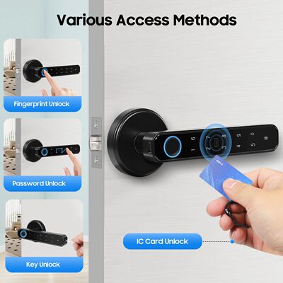 Smart Door Handle Lock Fingerprint/Password/IC Card /Key Unl