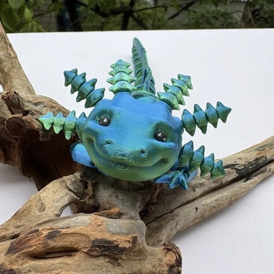 3D Printed Salamandrid Toys Fine-tailed Multi-jointed Movab