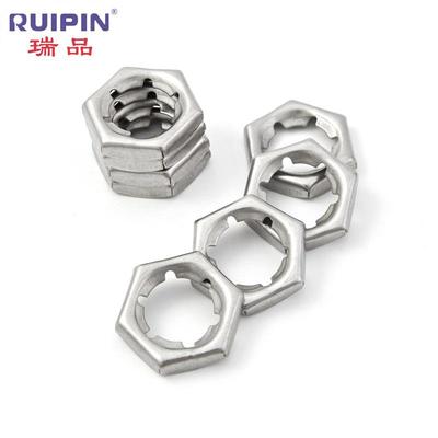 现货304不锈钢扣紧螺母防松逆滑螺帽锁紧螺帽GB805DIN7967