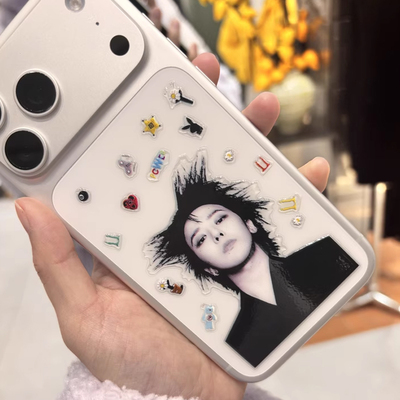 GD权志龙周边贴纸iPhone17promax背板贴纸定制立体果冻防水背胶贴
