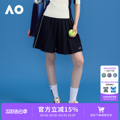 AO澳网百褶运动裙裤短裤