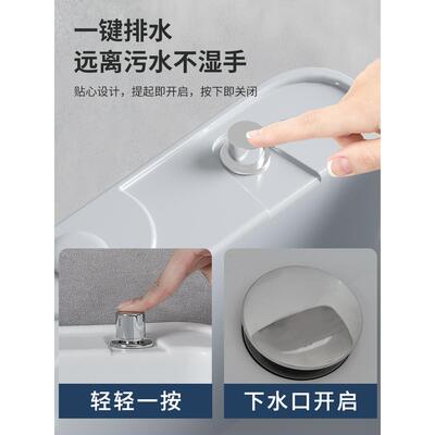 c料阳台洗拖把池家F77679S7用卫生间塑大号地盆拖布池s帕地槽小号
