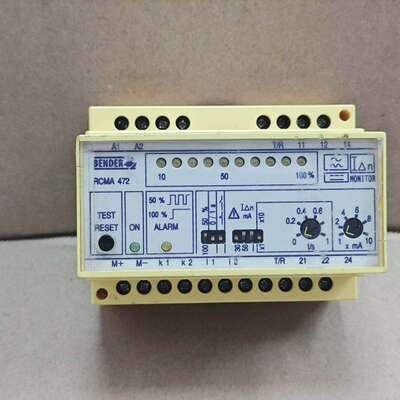 议价BENDER本德尔RCMA472LY-21剩余电流监测器 原