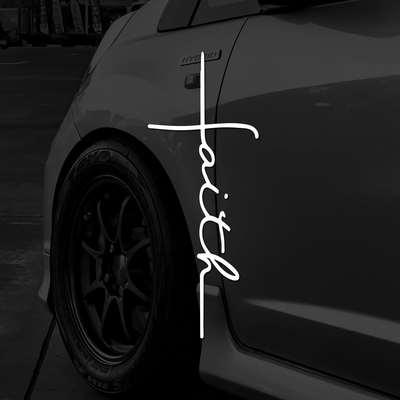 信仰Faith字母签名汽车贴纸