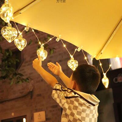 太阳能彩台灯皮线灯幕灯串户外阳花园饰庭院露OOT营氛围灯天星星
