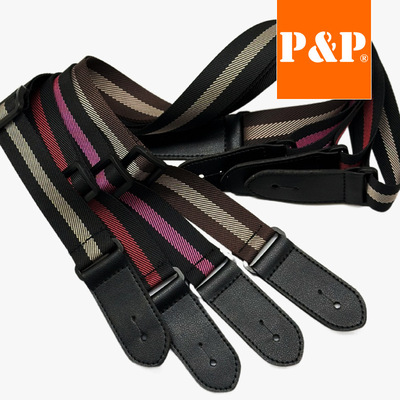 P&P尤克里里背带批发 PU皮  乐器配件工厂 间色带ukulele strap