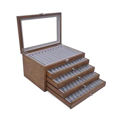 现货5IFV大层容量钢笔收纳位5盒6木质抽屉式钢笔收藏收纳盒