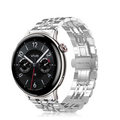 适用vivowatch5表带尼龙回环编织VIVO智能运动不锈钢WatchGT手表Watch3透气2/1代硅胶磁吸表链替换金属腕带