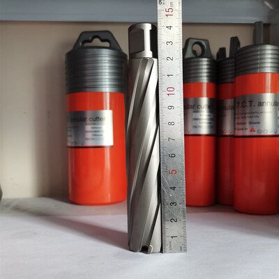 创恒合金空心钻头磁力钻取芯钻磁座钻打眼开孔套料14263598*100mm