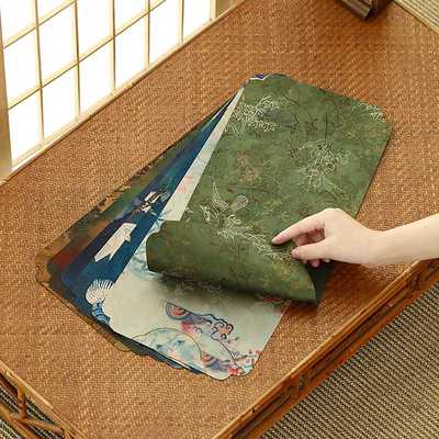 国潮双面茶席春祥干泡席桌旗中国风茶桌垫壶垫小茶席茶道配件