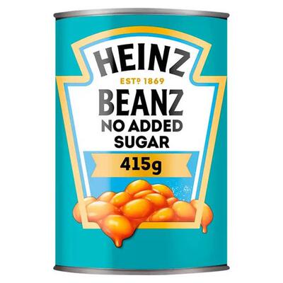 现货英国HEINZ BEANZ亨氏茄汁焗豆罐头无麸质无添加415g烧烤番茄