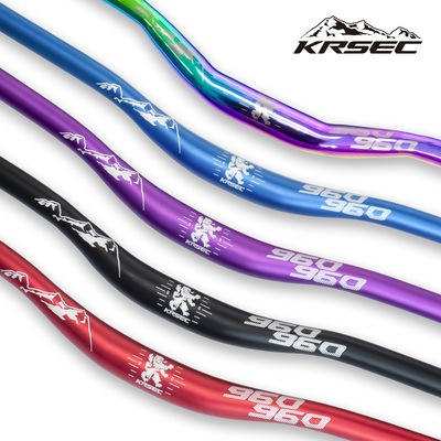 KRSEC 山地自行车速降越野车把加长燕把炫彩超轻铝合金31.8MM把横