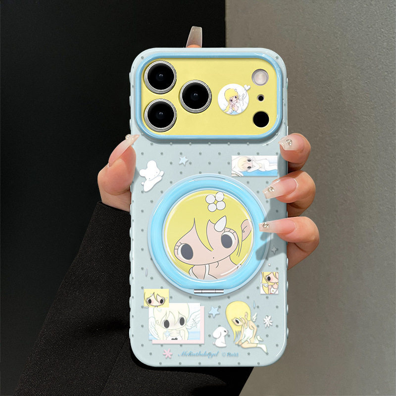 野上有秋适用苹果17promax手机壳iphone15旋转支架16可爱卡通14女