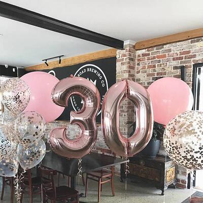 极速Gold Black 30th Birthday Balloons Air ConfetWti Baloon