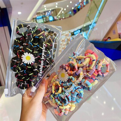 极速50 pieces of Daisy nylon hair rope 50条装小雏菊.尼龙发圈