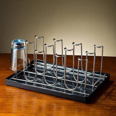 二两酒杯架小白酒杯不锈钢杯架玻璃水杯倒扣杯架客厅餐厅沥水杯架
