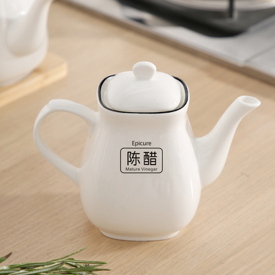 陶瓷油壶厨房专用面馆p油醋罐商用酒店饭店辣椒油瓶餐桌醋瓶饭厅