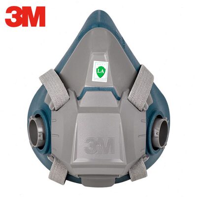 3M半面具6502QL硅胶防尘防毒化工气体面具 配滤毒盒滤棉组合使用