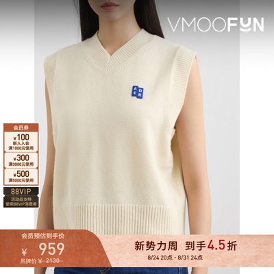 【早秋特惠】Ader Error 秋冬女刺绣绵羊毛棉质混纺背心