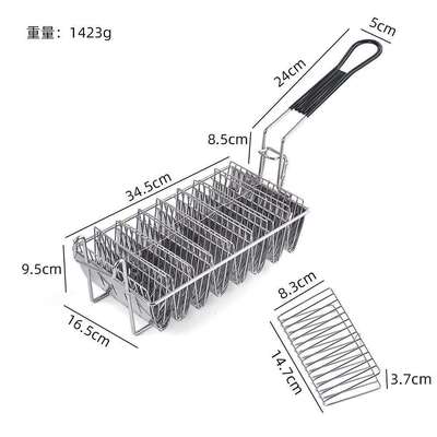 亚马哥逊爆款式不锈钢墨西塔格可皮八V型炸篮PDJ美定型工具