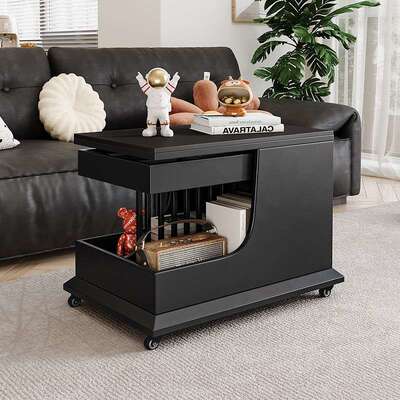 可升降沙发边几用小户型边家客厅移动茶几小推车现简约代RXP多功