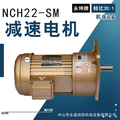 永坤牌NCH22-SM30/200W齿轮减速电机带刹车速比1：30机床设备