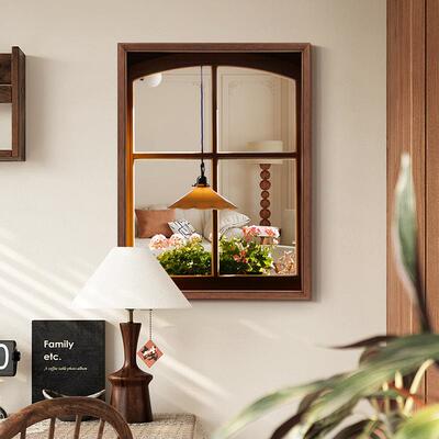 法式田园镜HVF面装饰画窗外镜子摆画件装客饰镜空间伸厅卧延室挂