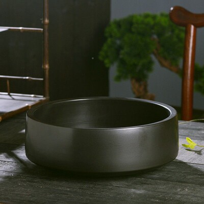 瓷睡碗莲陶花盆水仙水培盆景盆65652特大号铜鱼钱盆古法观养缸背