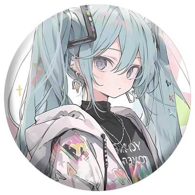 初周边徽章动漫吧唧胸针音未同人二次元miku马口铁学生挂饰来胸章