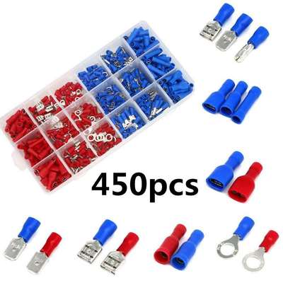 预绝缘450pcs冷压接线端子套装跨境货源盒装连接端子组合