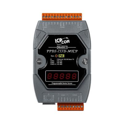 带PoE可编程串口联网PPDS-755D-MTCP，1个232口4个485口