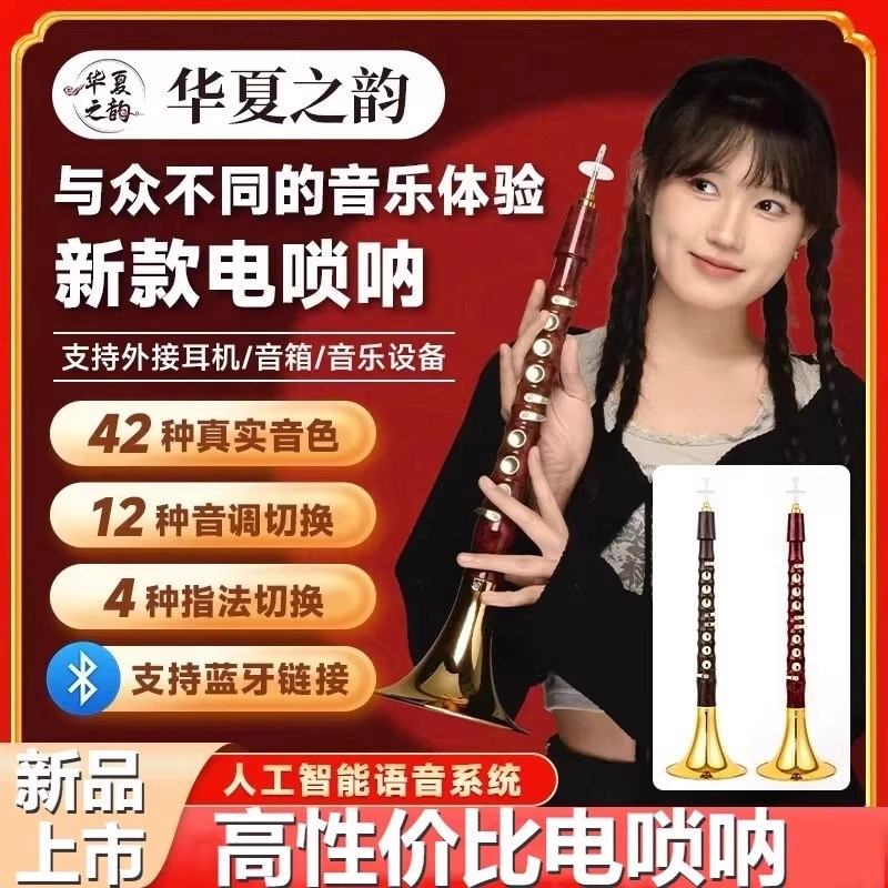 华夏之韵电唢呐乐器国产电子吹管唢呐电子笛电萨初学乐器电葫芦丝