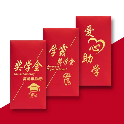 助学金红包袋可定制LOGO奖学金利是封个性创意大红包封加厚高档