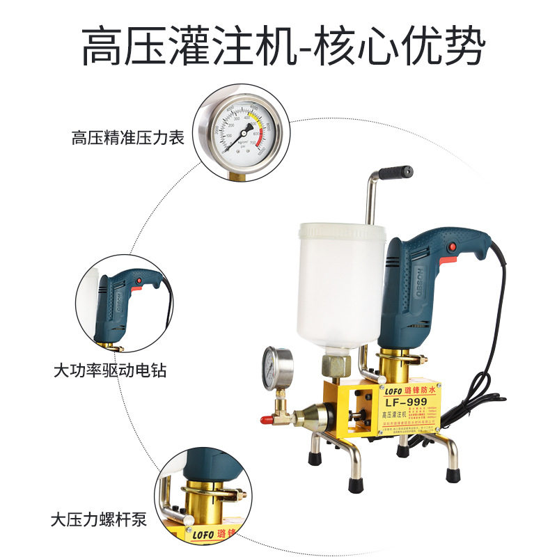 高压水泥灌浆机,钨钢耐磨泵心,纯水泥浆超细水泥化学浆液注浆机