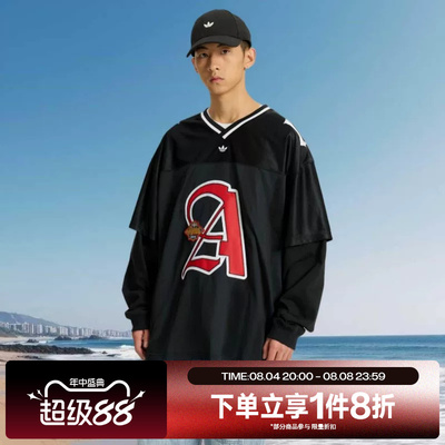 滔搏adidas阿迪达斯三叶草男子运动舒适宽松休闲长袖T恤KS5328