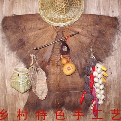 蓑衣斗笠帽防雨i农家乐装饰挂件棕衣蓑笠斗篷古风梭衣披肩可穿草