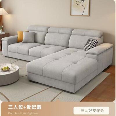 202约5新款科64260技布沙发现代简妃沙布发小贵户型家用棉麻艺沙