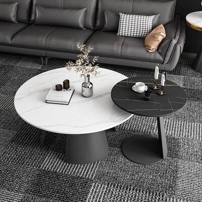 岩板茶极几圆形YAI小现代客厅创意设师轻奢计边几意式简大组合小