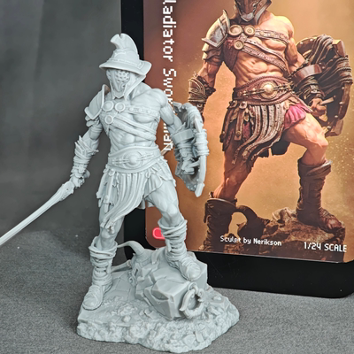 微缩模型 雕塑  罗马 角斗士 剑盾手 Gladiator Swordsman