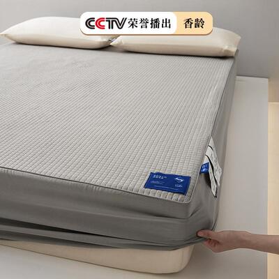80s约风全棉纯长简ltao8254绒棉床笠单品夹床垫棉保护套席梦思保